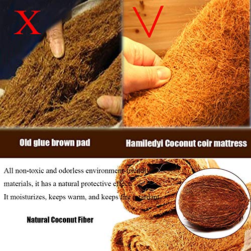 Hamiledyi Reptile Carpet Natural Coconut Fiber Tortoise Carpet Mat for Pet Terrarium Liner Reptile Supplies for Lizard Snake Chamelon Turtle Bedding Bunny Rabbit Mat(4 pcs)