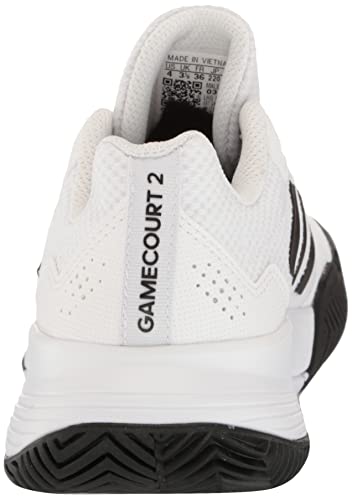 adidas Men's GameCourt 2 Tennis Shoe, White/Core Black/White, 8