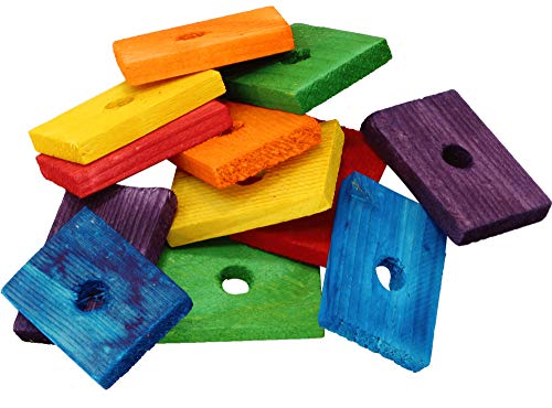 Bonka Bird Toys 2084 Pk12 Wood Squares Bird Toys