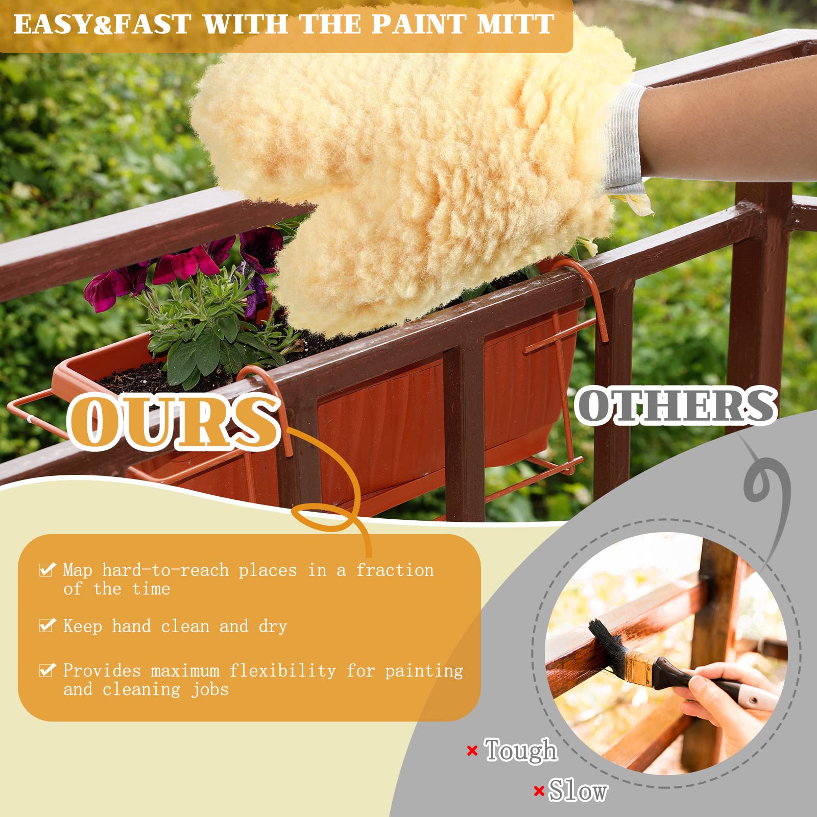 Remerry 12 Pcs Painters Mitt Painting Gloves with Thumb Paint Mitt Cleaning Dusting Mitt for Painters Decorators Glove
