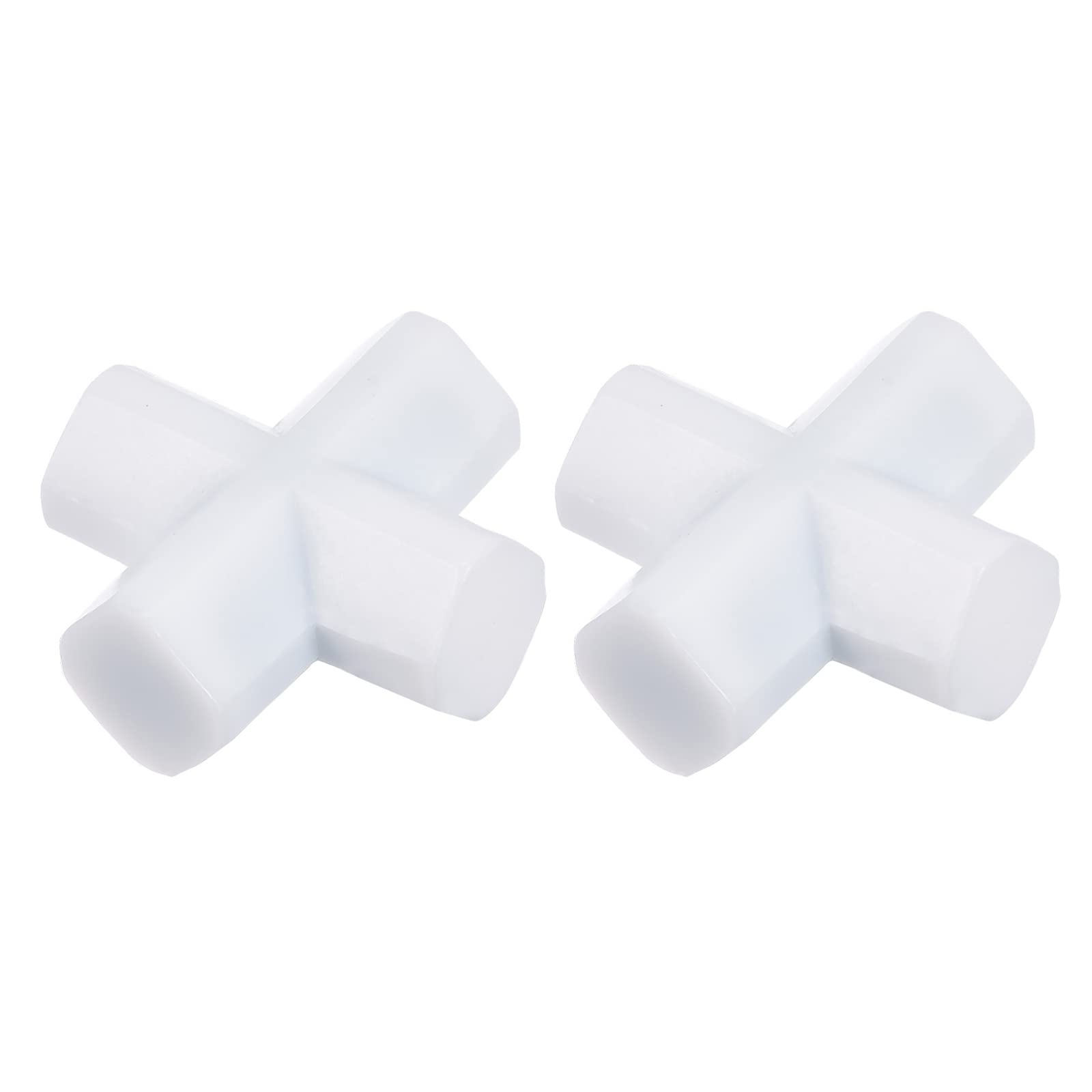 YOKIVE 2 Pcs Magnetic Stir Bar, PTFE Coated Cross Type Stirrer | Great for Lab Liquid Solution Stirring Mixing Spinning(White, 0.79-Inch)