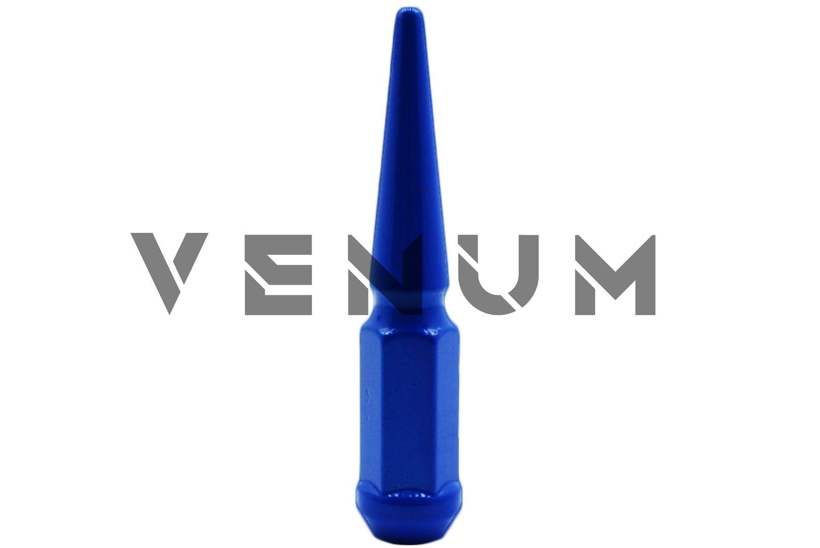 20 Pc M14x1.5 Dodger Blue Spike Lug Nuts - Powder Coated - 4.5" Tall Compatible with Jeep 2011-2020 Grand Cherokee JL Sahara 2020 Gladiator W/Aftermarket Wheels