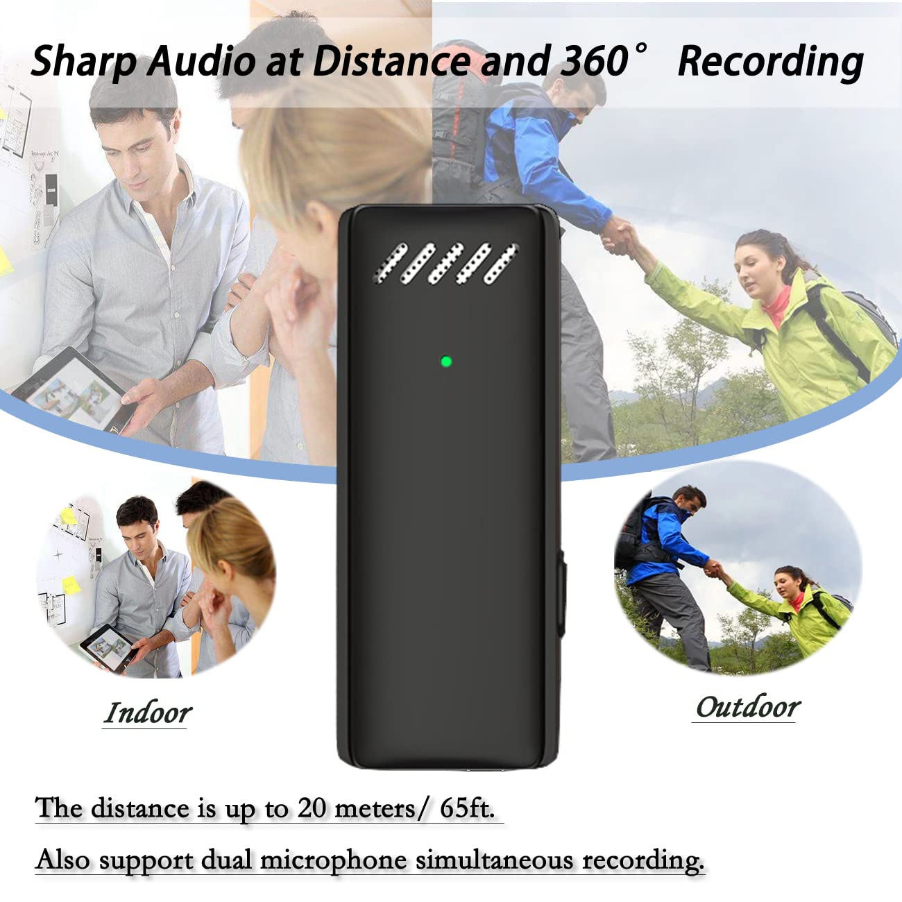 2 Pack Wireless Lavalier Microphone for iPhone iPad Android Professional Wireless Microphone with Charging Case for Video Recording Clip on Lapel Mic for iPhone Android Recording Vlog Livestream