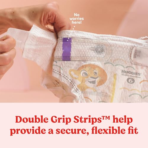 Huggies Size 5 Diapers, Little Movers Baby Diapers, Size 5 (27+ lbs), 58 Count, Packaging May Vary