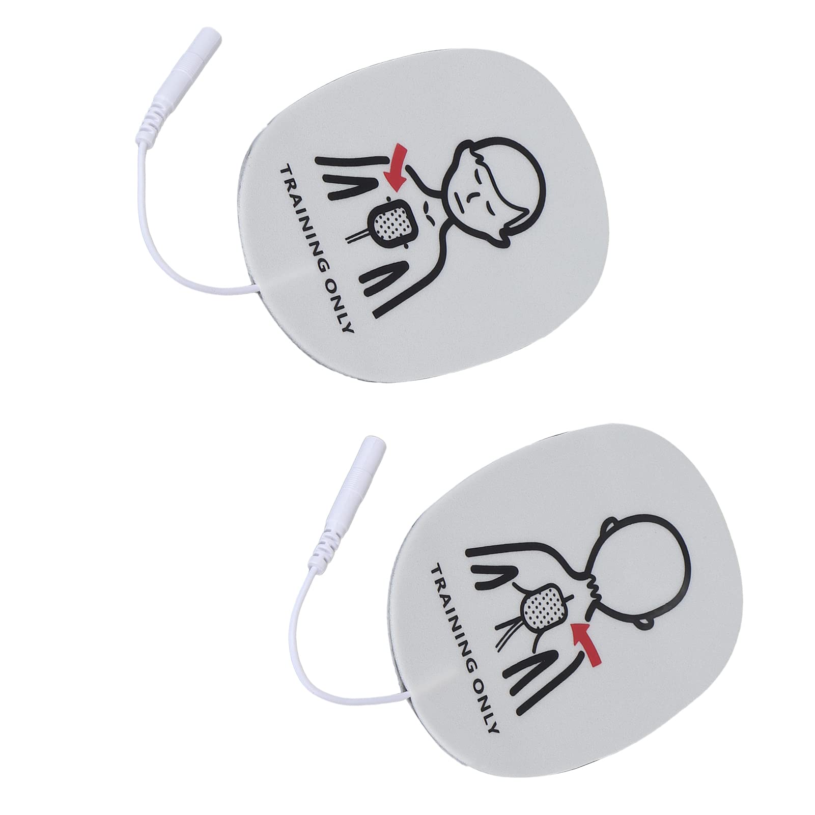 2pcs Electrode Training Pads, Self Adhesive Training Replacement Pads for Practi Trainer 2.0mm, Electrode Trainer Practice Pads for XFT AED Trainer