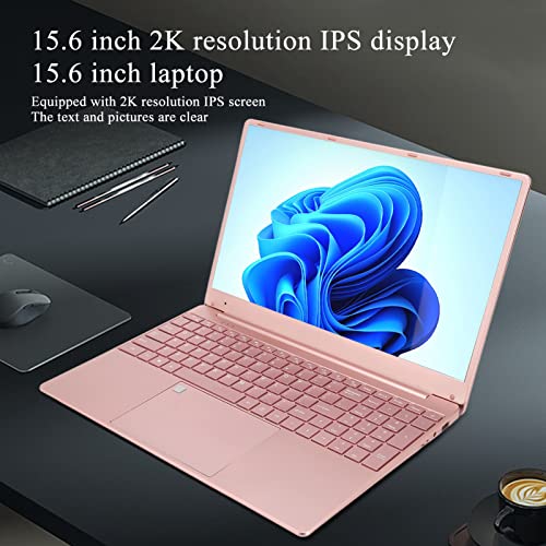 15.6in Laptop, Long Battery Life, 16GB RAM 256G ROM N5095 Processor HD Laptop, with Fingerprint Numeric Keypad for Windows 10 Backlit Keyboard, Thin Bezel, Num Pad, Detachable Webcam(16+256G)
