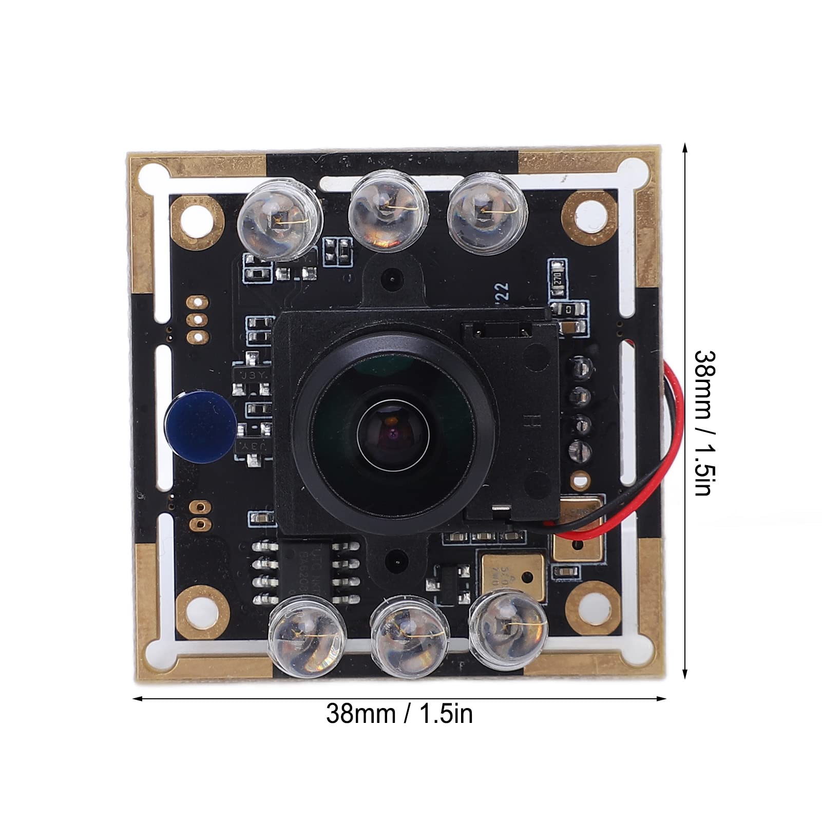 2MP USB Camera Module, 30FPS MJPEG OTG Connection IR Cut Autofocus Camera Module Drive with 2 Digital Microphones for Industrial Computers