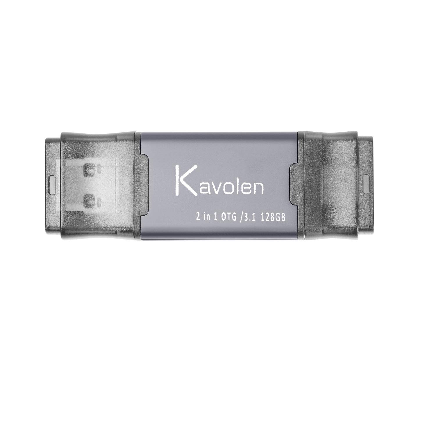 Kavolen 2in1 128GB High Speed Photo Backup Flash Drive for Android Phones with TypeC Port,Tablets, PC, Photo Backup Stick for Samsung/LG/Google Pixel/Hua Wei/Moto/One Plus Phones with USB C Port.