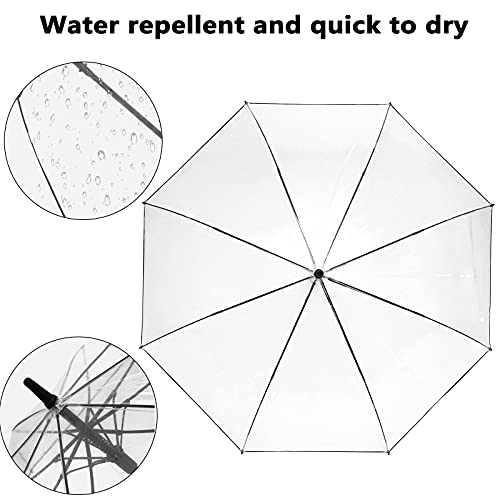 BAGAIL Golf Umbrella 68/62/58 Inch Large Oversize Double Canopy Vented Automatic Open Stick Umbrellas for Men and Women (Clear, 62in)