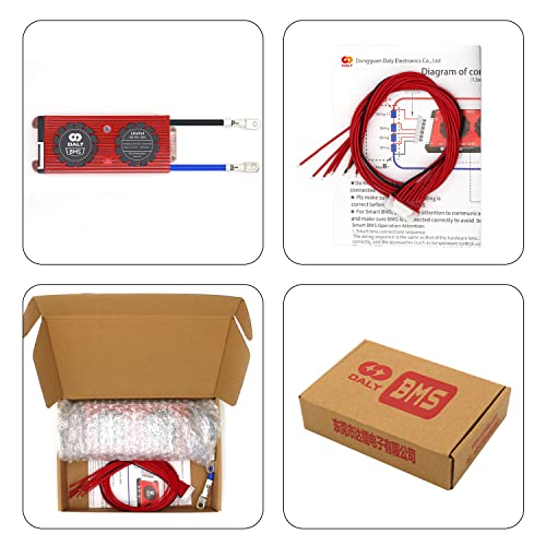 DALY BMS 13S 48V 30A Li-ion Battery Protection Module PCB Protection Board with Balance Leads BMS for 18650 Battery Pack 48V(Standard BMS,30A)