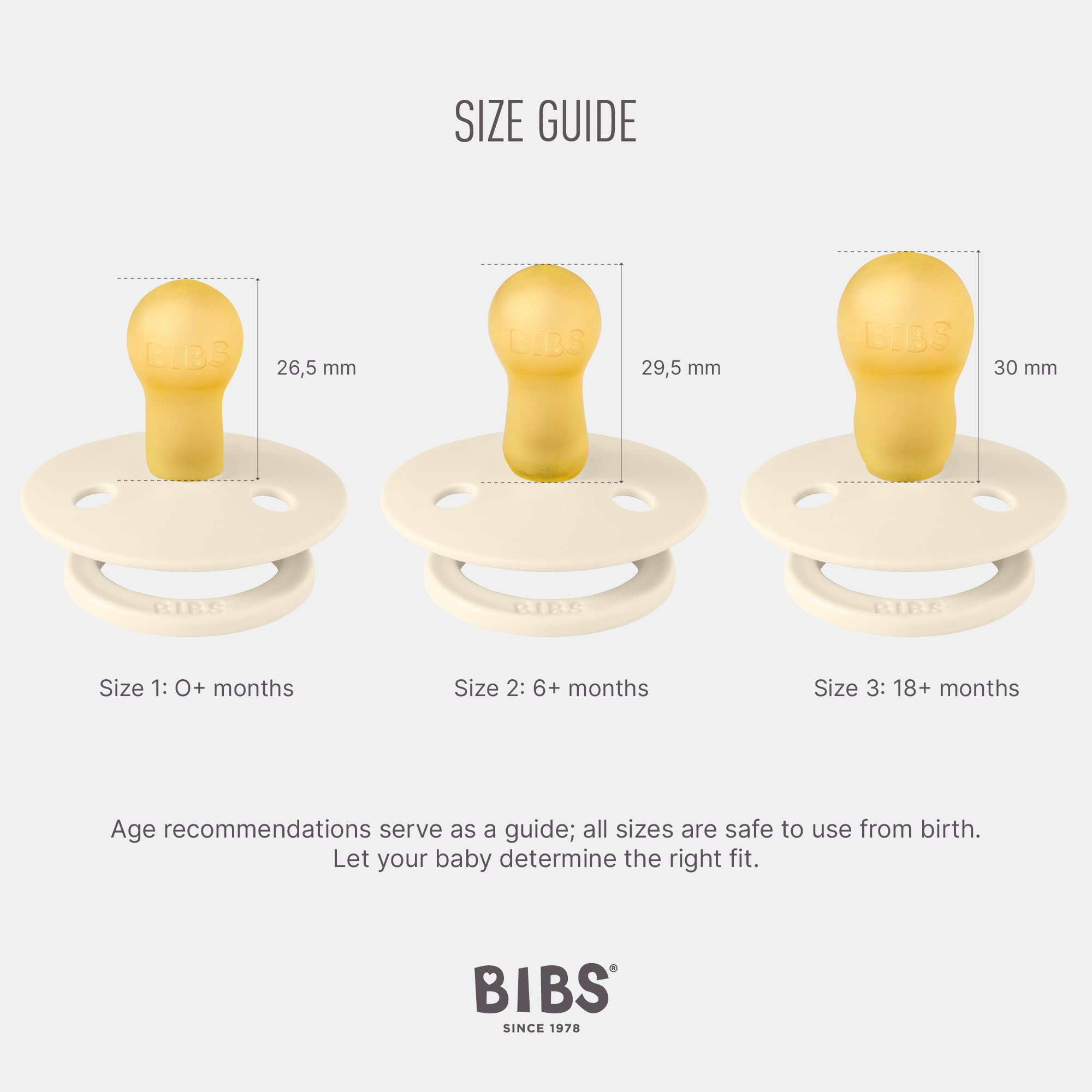 BIBS Pacifiers Colour Collection | Natural Rubber Baby Pacifier | Set of 2 BPA-Free Soothers | Made in Denmark | 6+ Months (Pack of 2) | Coral/Ruby