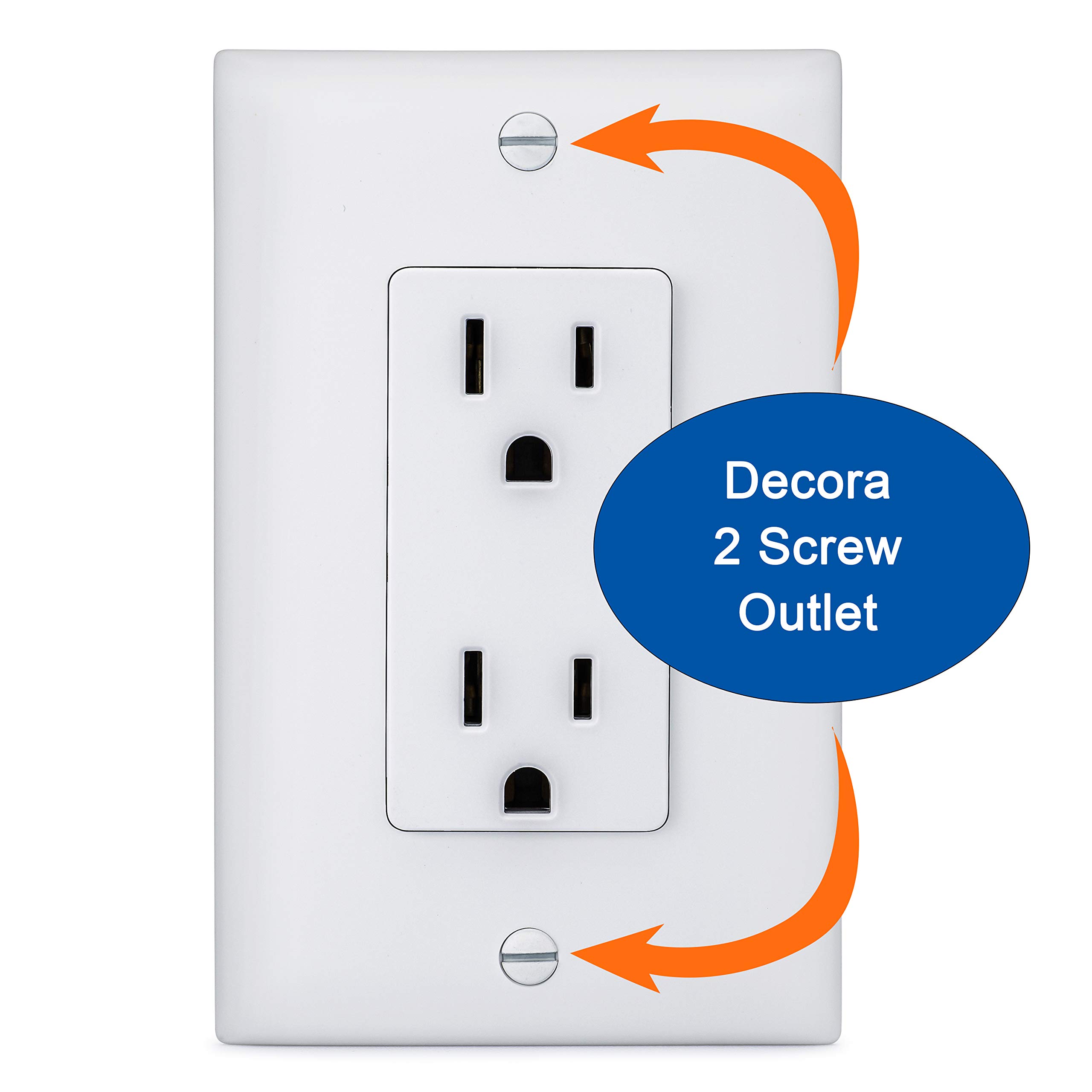 6-Pack Safety Innovations Self-Closing (2 Screw) Decora Outlet Covers- an Alternative to Wall Socket Plugs for Child Proofing Outlets (Beige)