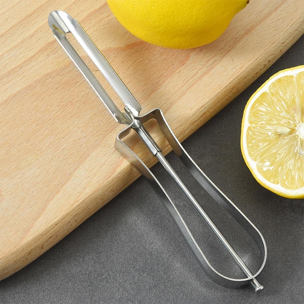 1pcs Stainless Steel Rotary Peeler Multi-function Peeling Knife,potato Carrot Hand Peeler Food Fruit Vegetable Cutter Kitchen Tools,vegetable Grater Melon Planer for Home Kitchen Outdoor