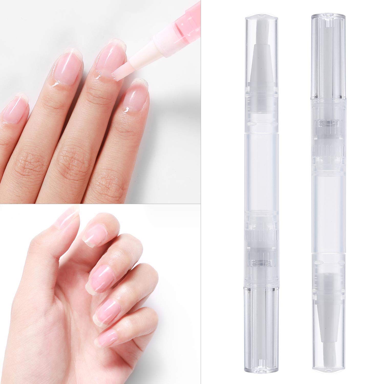 20 Pcs Empty Nail Cuticle Oil Pens 3 ml Refillable Twist Pen with Brush Tip for Lipgloss, Nail Polish, Eyelash Growth Liquid