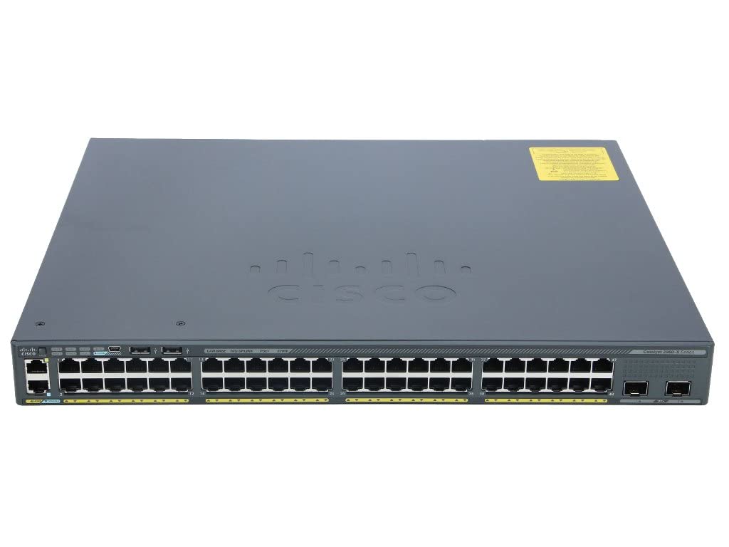 Cisco WS-C2960X-48FPD-L Catalyst 2960X 48-Port Gigabit PoE Network Switch (Renewed)