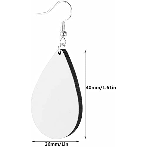 16 Pcs Sublimation Earring Blanks MDF Sublimation Printing Earrings for Christmas Valentine Mother Halloween St Patrick's Day Making DIY Craft