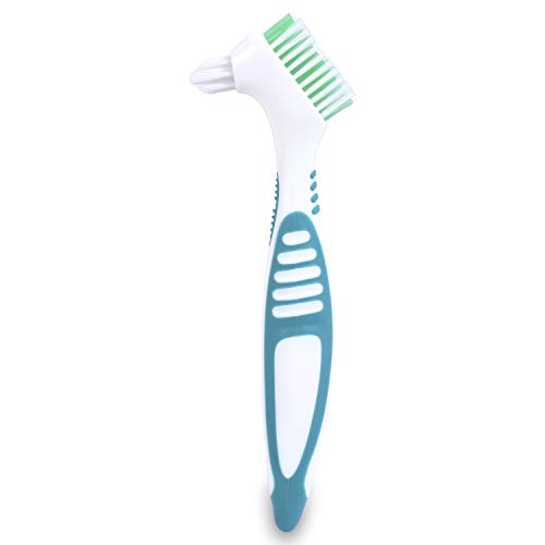 Val-Clean Concentrated Denture Retainer Partials and Night Guard Cleaner Powder BUNDLED with Denture Cleaning Brush AND Handy Denture Care Reference Card