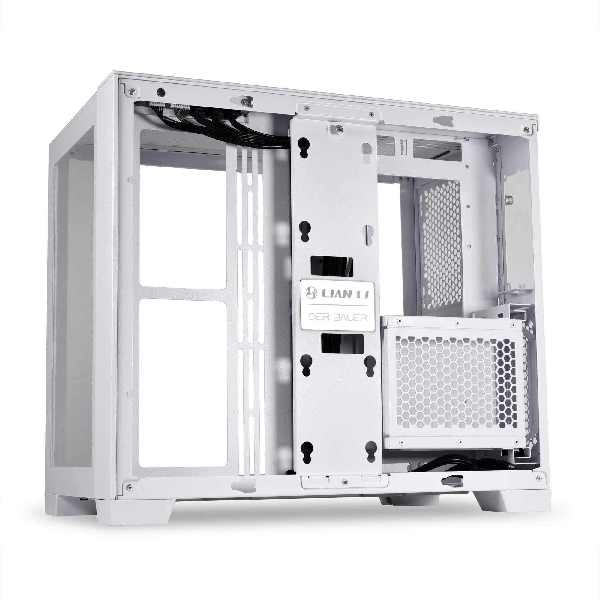 Lian Li O11 Dynamic DUAL-CHAMBER Case - E-ATX (Max 280 mm wide)/ ATX / Micro-ATX/ Mini-ITX - Steel - SFX/ SFX-L - CABLE MANAGEMENT FRIENDLY - COMPLETE DUST PROTECTION (O11DMINI-S Snow Edition)