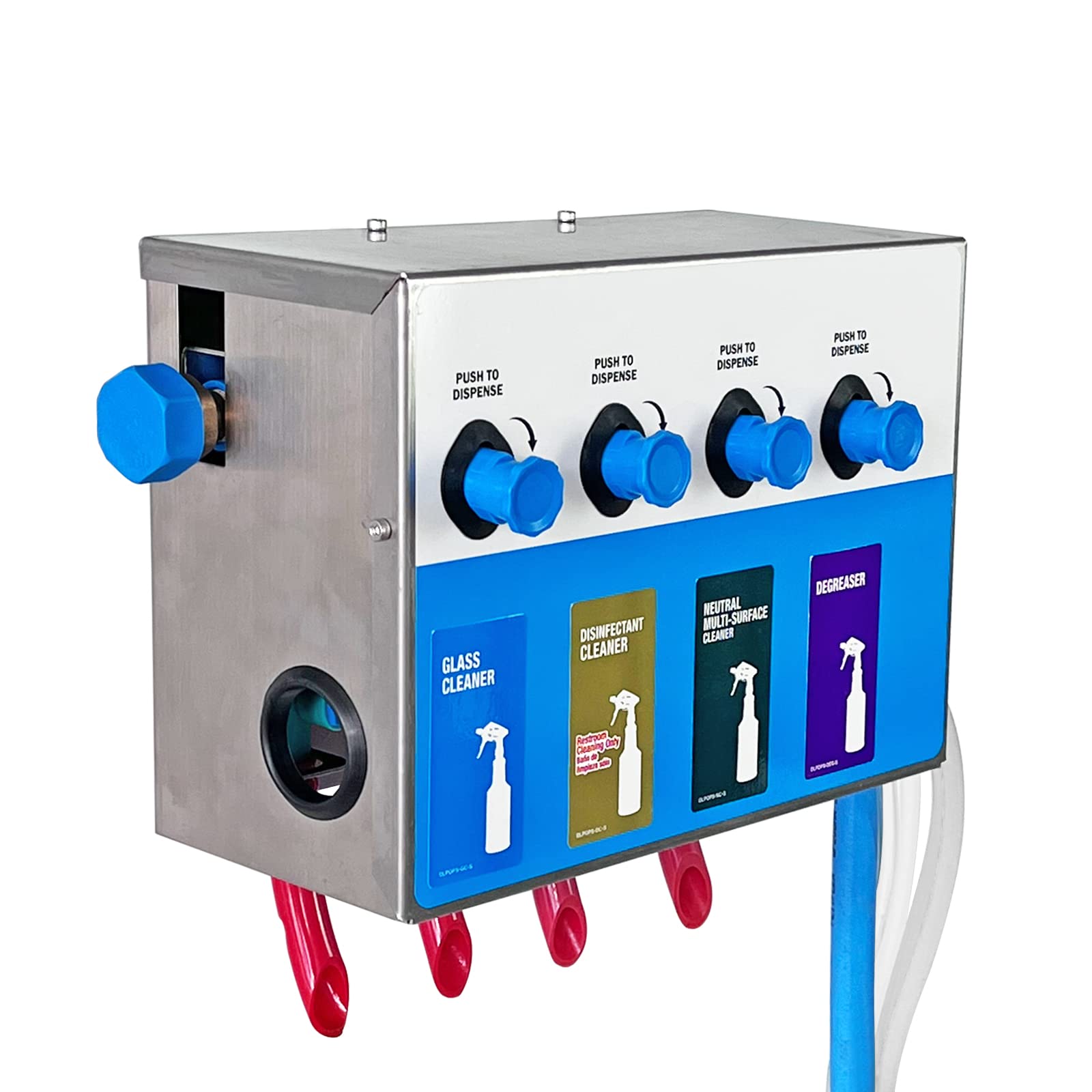 4-Products Spray Bottle Cleaning Chemical Dilution Dispensing Proportioner for Application in Hotel, School, Store, Restaurant, Hospital, 8134-4B-1G