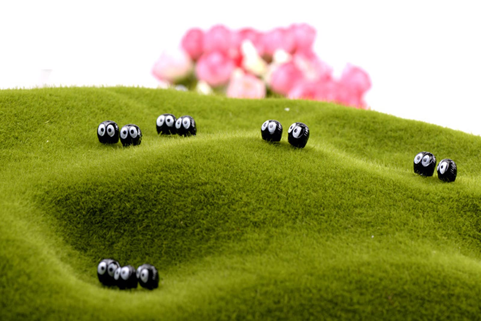 20 pcs Mini Black elf Statues,Aquarium Fish Tank Sand Table Decorations,Bonsai Craft Decor of Holiday or Cake,Miniature Figurines Set, Fairy Garden Accessories