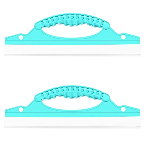 2pcs Car Glass Dryer Squeegee, Silicone Waterblade Wash Window Wiper, Windshield Cleaning Vehicle Scraper Scrubber Duster Windows Squeegee for Glass Mirror Car Window
