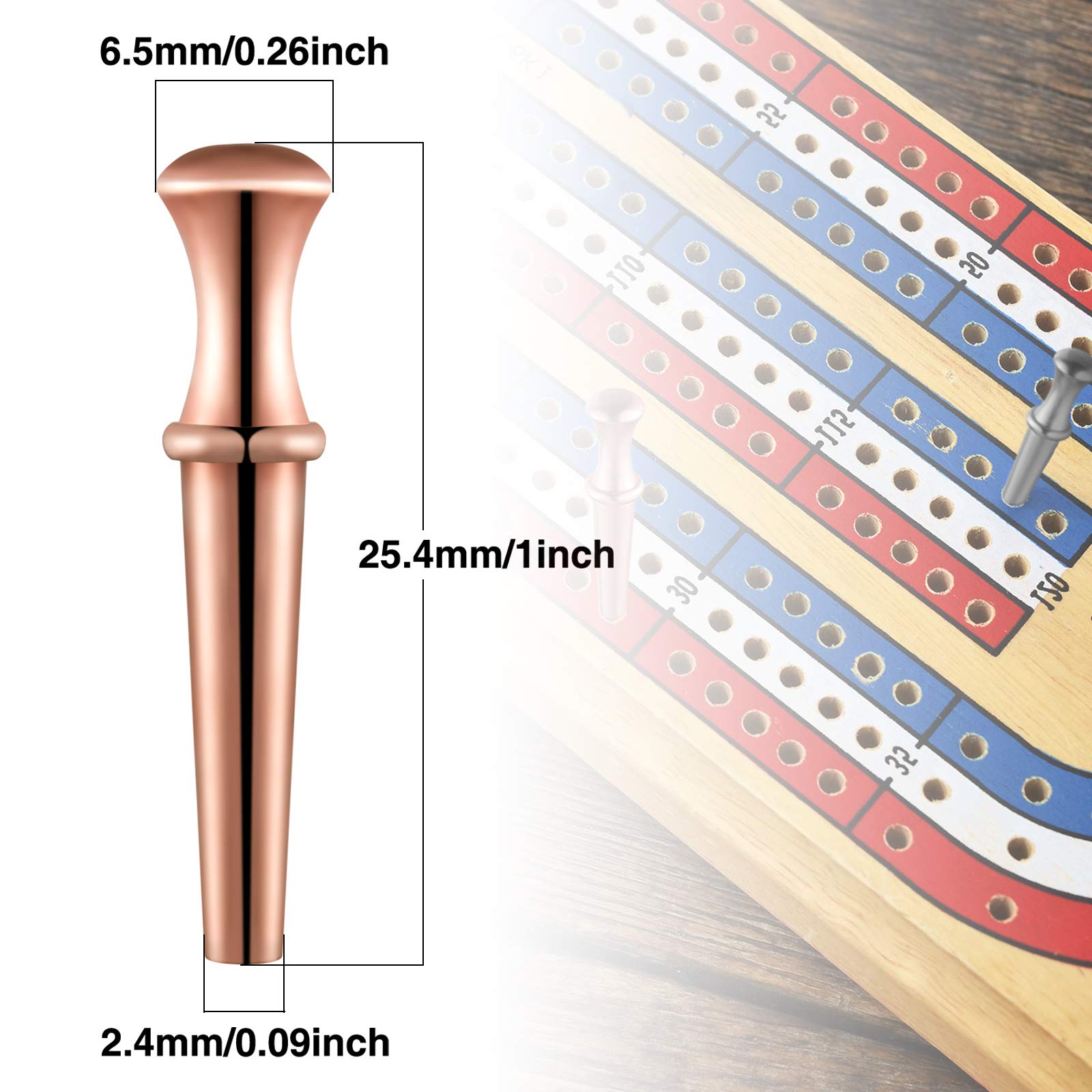 48 Pcs Metal Cribbage Pegs Cribbage Board Pegs Metal Nails Fit 1/8 Holes Toy Game Accessories with Drawstring Storage Pouch for Cribbage Traditional Board Game, 4 Colors