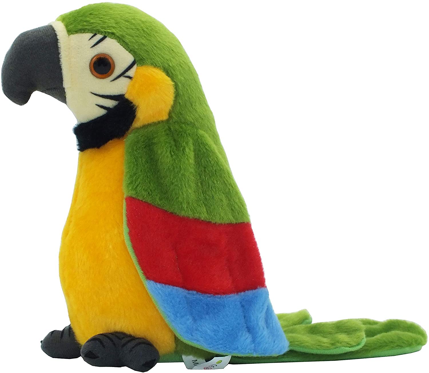 Auhafaly Talking Parrot, Repeats What You Say Plush Animal Toy Electronic Parrot Parrot for Boys, Girls Gift