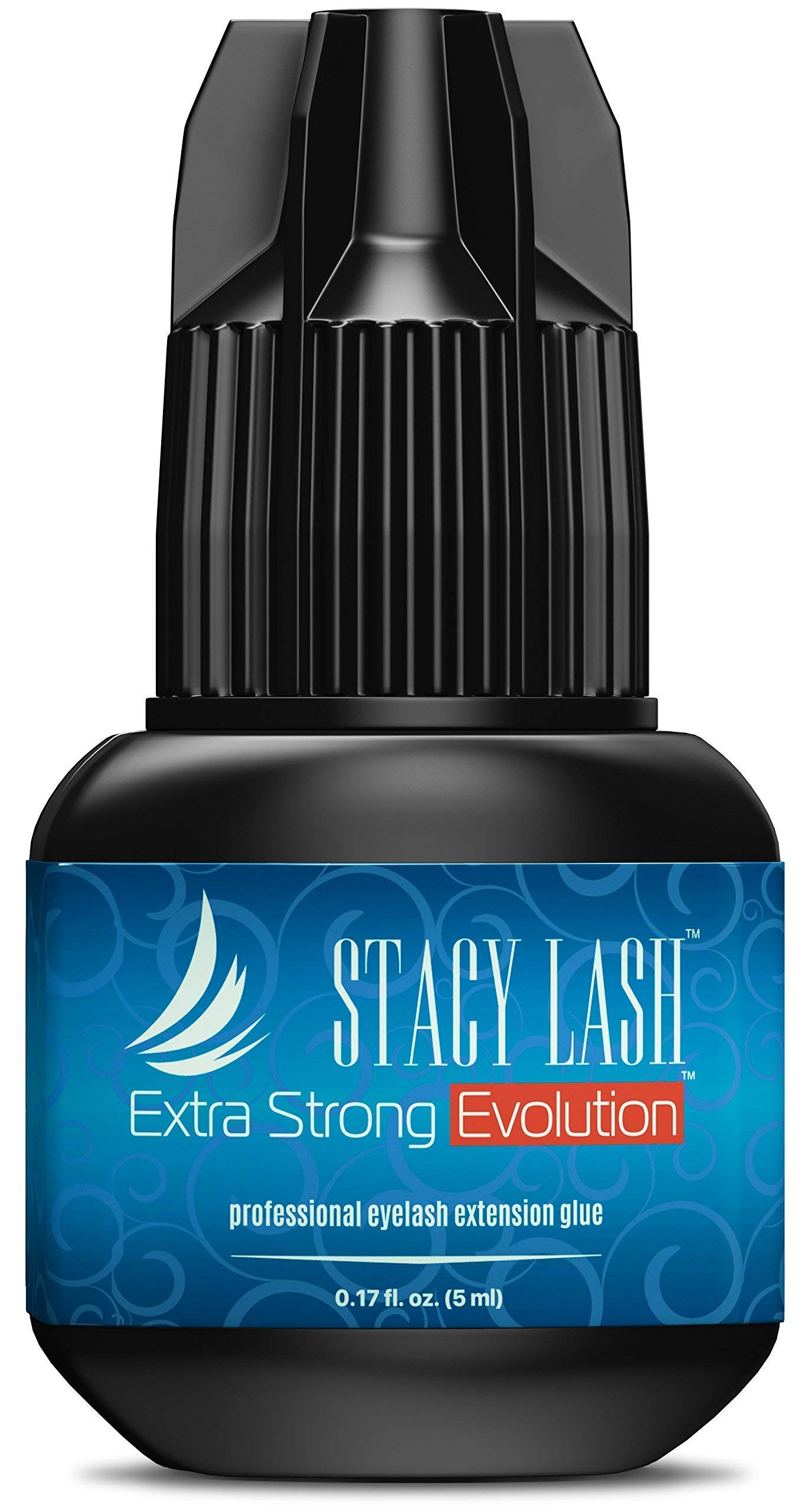 Extra Strong Evolution Eyelash Extension Glue 5ml + Primer 40 ml + 100 Pack Eye Pads + Shampoo 50 ml/Black Adhesive/ 1-2 sec Drying time/ 8 Weeks Retention/lint Free/Aloe Extract
