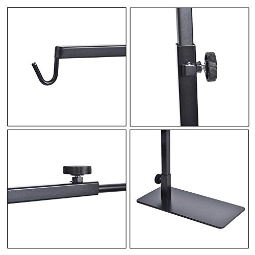 Hamiledyi Reptile Lamp Stand Landing Lamp Stand Bracket Adjustable Floor Light Holder Stand Metal Lamp Support for Reptile Glass Terrarium Heating Light