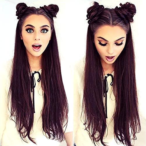 2PCS Cat Ears Hair Donut Chignon Claw Clip in Messy Hair Bun Mini Claw Clip in Updo Bun Extensions Wig Accessory Cat ears bun (101)