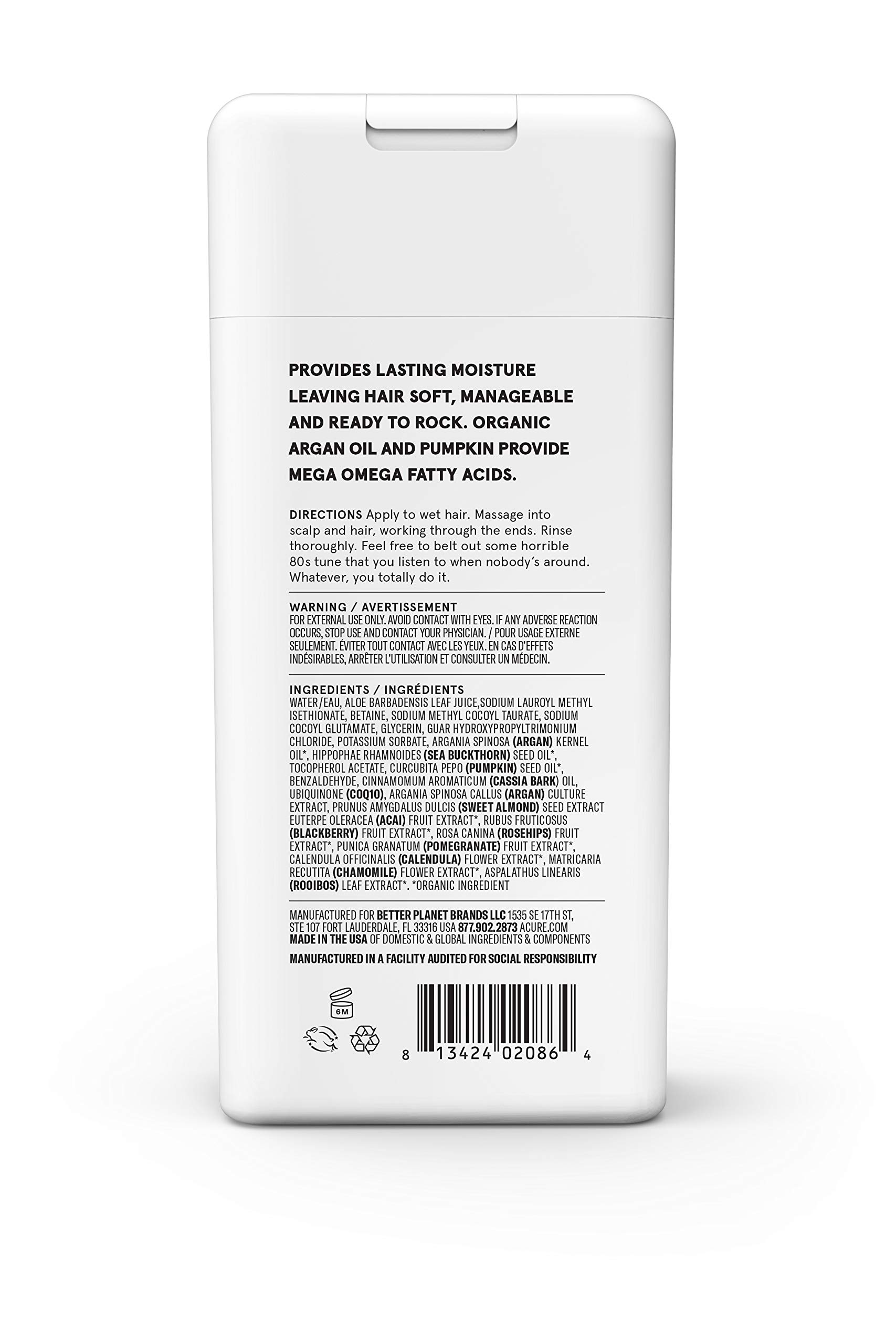 ACURE Ultra Hydrating Shampoo | 100% Vegan | Performance Driven Hair Care | Argan & Pumpkin - Ultra Hydrating Moisture & Omega Fatty Acids | 12 Fl oz