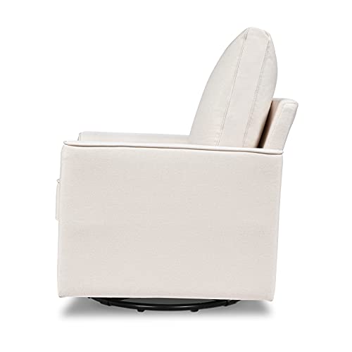 Million Dollar Baby Classic Alden Swivel Glider in Performace Cream Eco-Weave, Water Repellent & Stain Resistant, Greenguard Gold & CertiPUR-US Certified