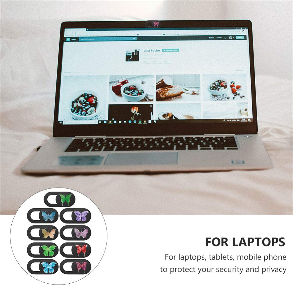 SOLUSTRE 9pcs Lens Cover Webcam Cover Cover Computer Tablet Cam Cover Limpiador De Tablet Privacy Cover Slide Heart-shaped Laptop Lens Cap Slideshow Slider Abs