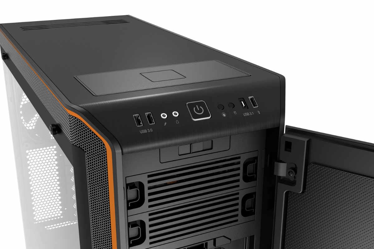 be quiet! Dark Base PRO 900 Orange Rev. 2, Full Tower ATX, 3 Pre-Installed Silent Wings 3 Fans, BGW14, Tempered Glass Window, RGB LED Illumination