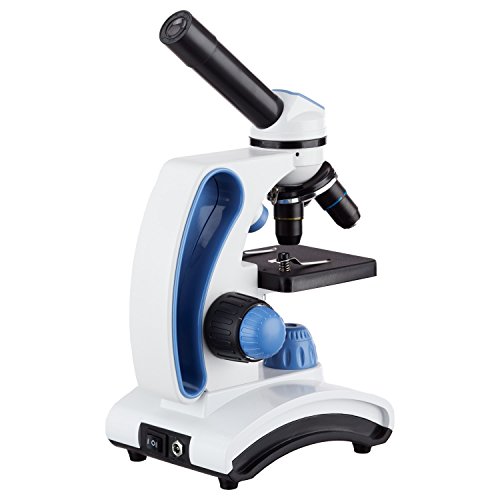 AmScope M162C-2L-PB10 40X-1000X Dual Light Glass Lens Metal Frame Student Microscope + Slides