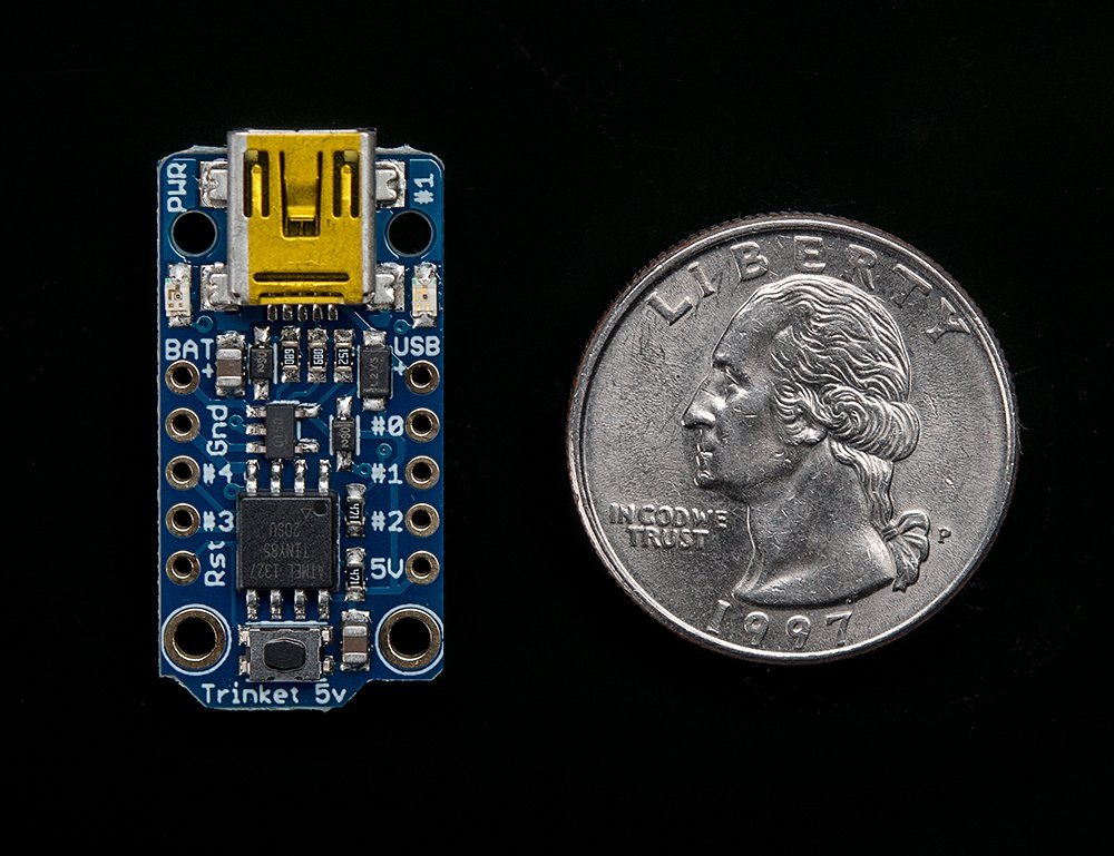 Adafruit (PID 1501 Trinket - Mini Microcontroller - 5V Logic