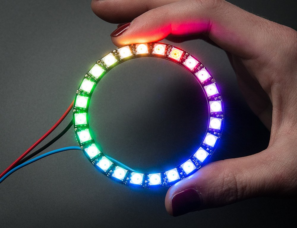 Adafruit (PID 1586 NeoPixel Ring - 24 x 5050 RGB LED with Integrated Drivers