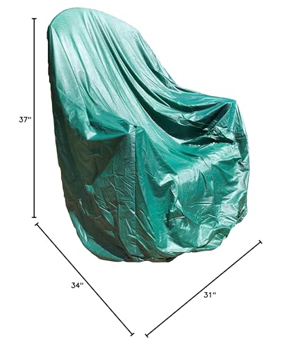 2 Pack: Adirondack Chair Cover from Patio Style Concepts Embossed Vinyl Protect Patio Furniture Green