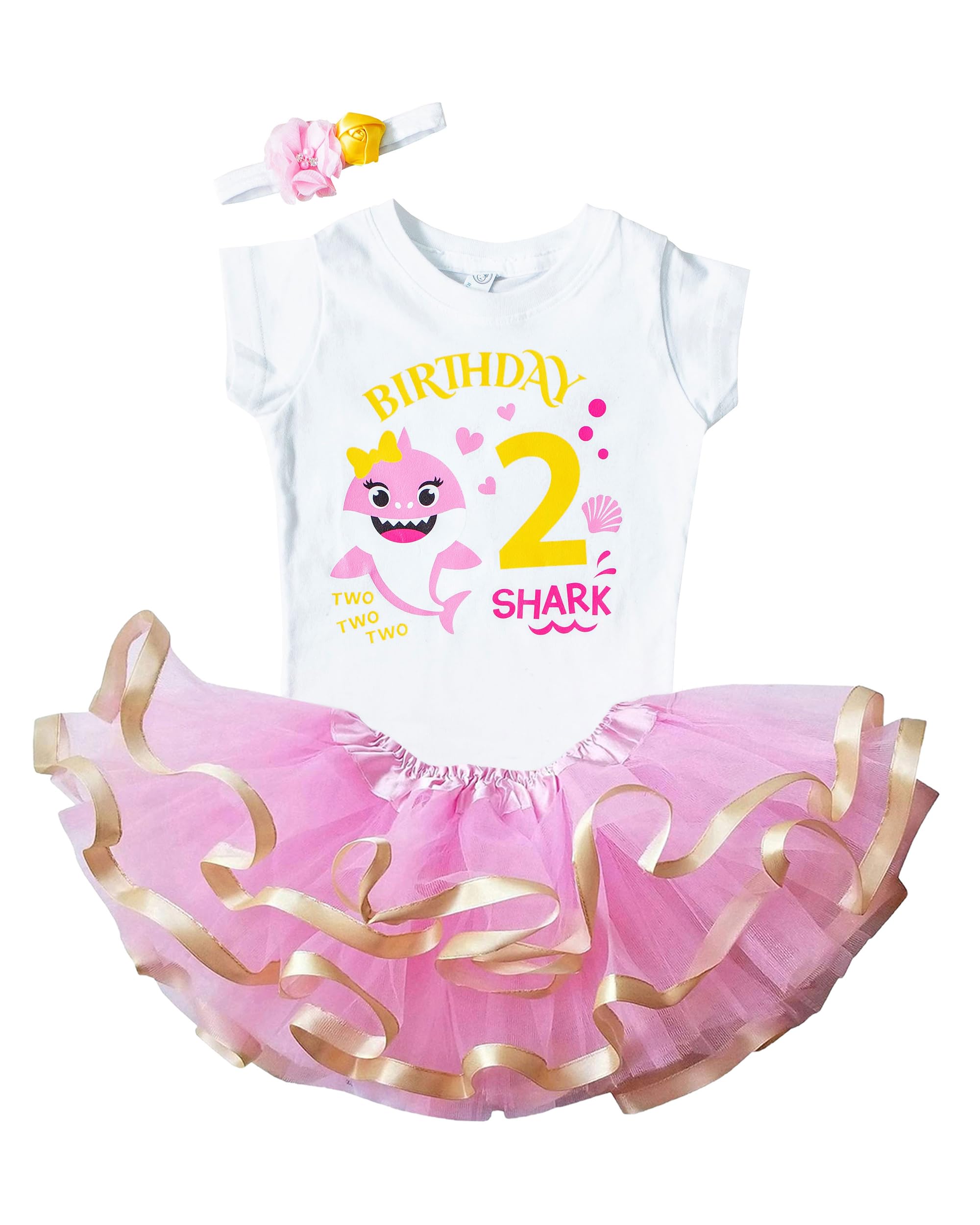 Luke and Lulu Baby Shark Birthday Outfit Girl Design - 2nd Birthday Girl