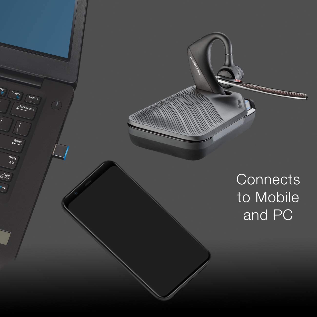 Poly BT600 USB-C Bluetooth Adapter Dongle - 211249-01 - GTW Bundle with Microfiber Cloth - Compatible with PC/Mac