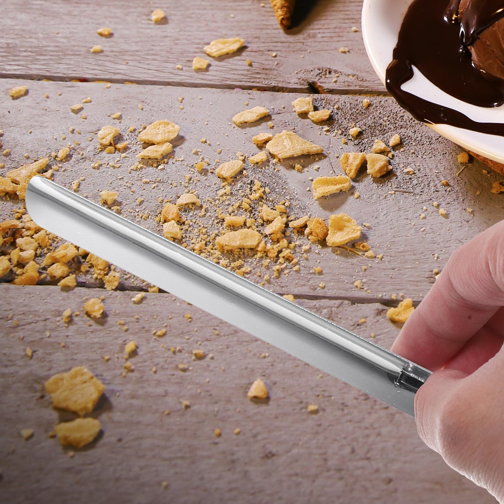2pcs Crumb Sweepers Stainless Steel Crumbs Scrapers Bread Crumber Cleaner Stainless Steel Table Crumbers Tool for Waiters Waitresses and Servers