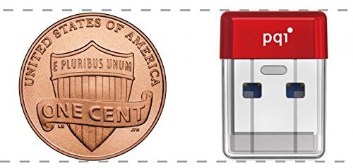 64GB PQI U603V USB3.0 Ultra-Small Flash Drive Red Edition