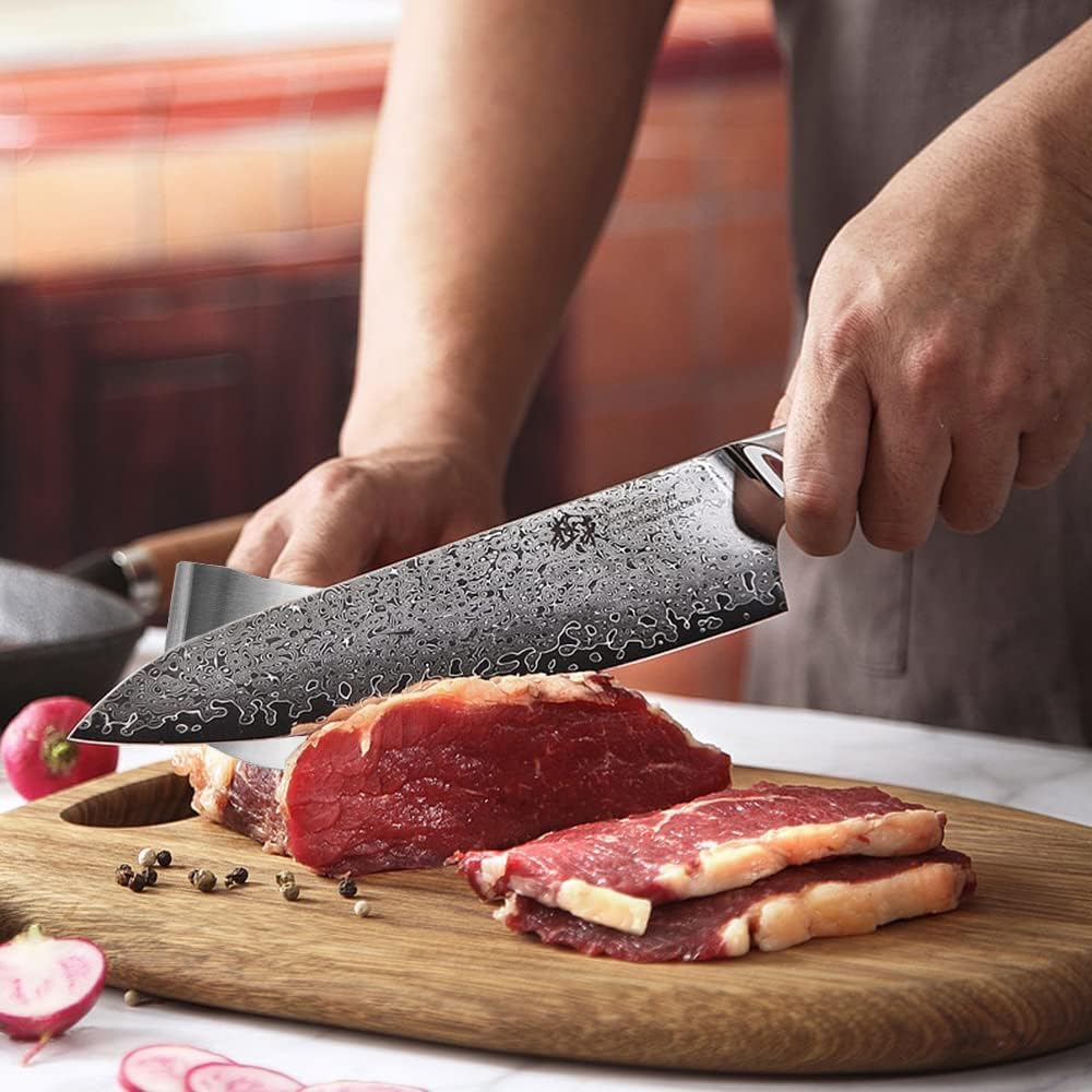 2Pcs Stainless Steel Finger Guard, 2023 New Finger Protector for Cutting Food, Premium Slicing Tool Finger Protectors when Cutting, Slicing, Dicing, Chopping Vegatables Kitchen Knives and Accessories