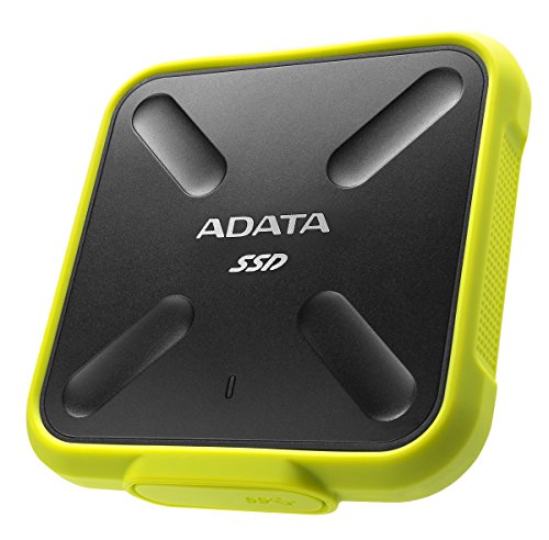 ADATA SD700 3D NAND 1TB Ruggedized Water/Dust/Shock Proof External Solid State Drive Yellow (ASD700-1TU3-CYL)