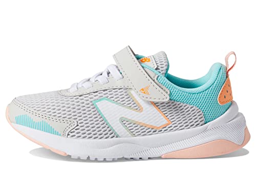 New Balance Kid's Dynasoft 545 V1 Hook and Loop Running Shoe, Summer Fog/Surf/Peach Glaze, 4 Infant