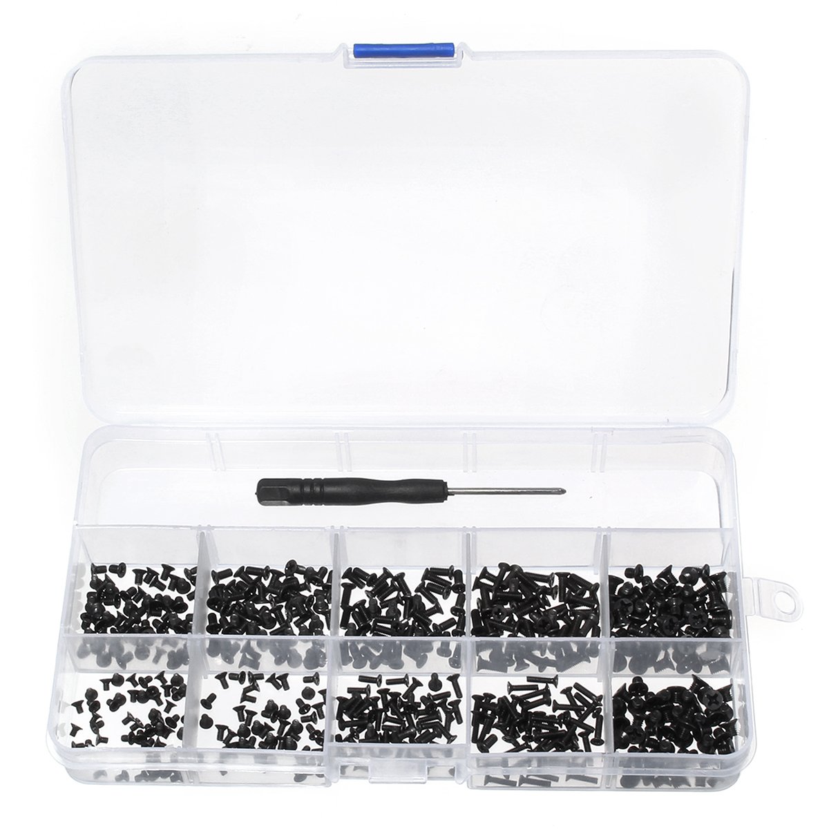 CocinaCo 500Pcs Universal Laptop Notebook Computer Flat Head Screw Assortment Kit with Screwdriver