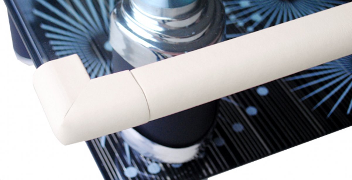 Beige 2x2 Meters (13 FT) U Shape Glass Table Edge Protectors Premium High Density Foam Baby Safety Bumper Guard Foam Strip