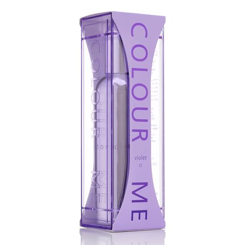 Colour Me Violet by Milton-Lloyd - Perfume for Women - Amber Floral Vanilla Scent - Opens with Citrus, Blackcurrant, and Orange Flower - Blended with Cedar - For Sweet Ladies - 3.4 oz EDP Spray