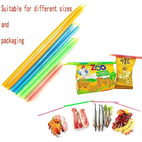 ANCHDO 16pcs Bag Sealer Sticks,4 Lengths,Plastic Bag Sealer Clips Sticks Slide On Bag,Gripstik Bag Sealer Slide Sticks for Food Storage ,Bread and Snack Bags