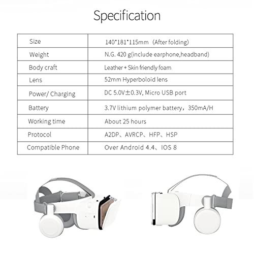 3D VR Virtual Reality Headset Goggle with Remote Controller, VR Glasses for 3D Movies Video Play Games, VR Set for iOS Android Phone for iPhone 13 12 11 Pro Mini X R S Max Samsung Galaxy